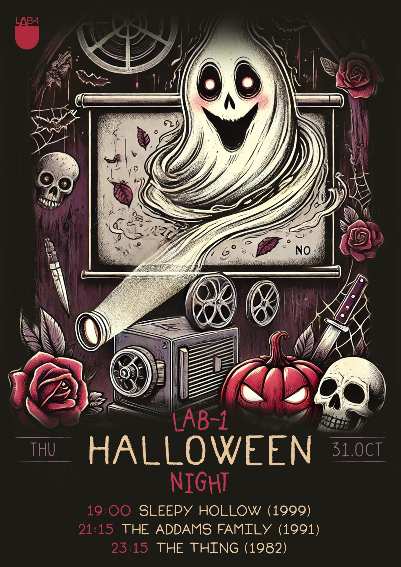 LAB-1 HALLOWEEN MOVIE NIGHT: Sleepy Hollow (1999), Addams Family (1991 ...